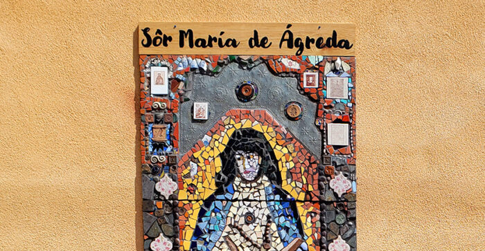 María de Ágreda Returns to Restored Wall - Manzano Mountain Art Council